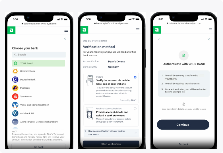 What are the Bank Verification Requirements?