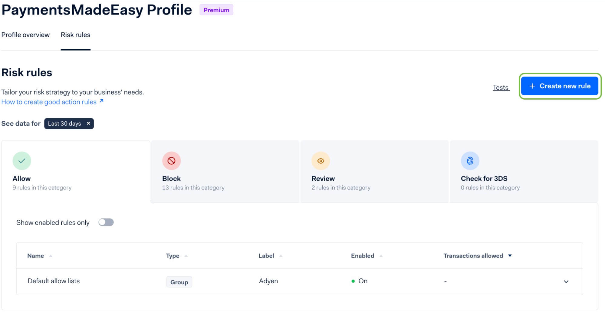 How do I create Liability Shift Risk Rules?